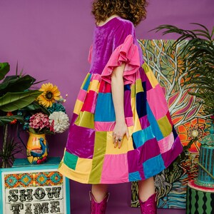 Patchwork Velvet Summer Smock Dress - Etsy