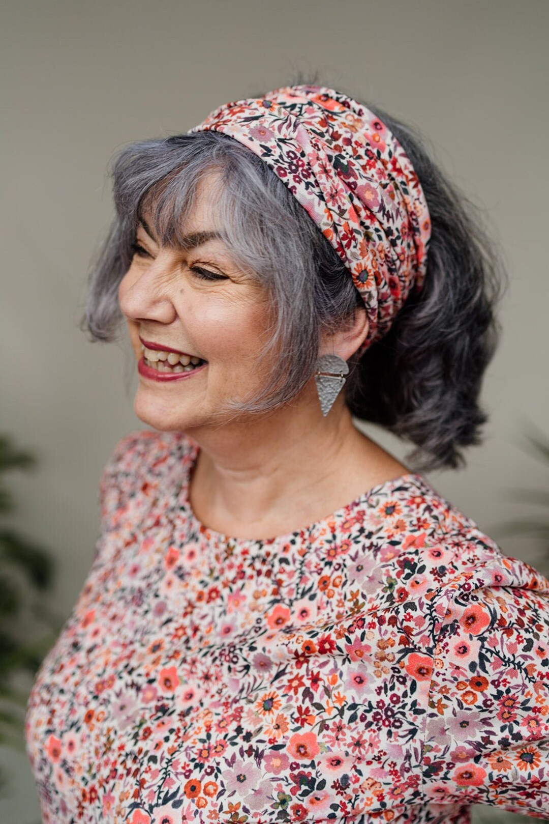 Jersey Snood in Rust Floral - Etsy