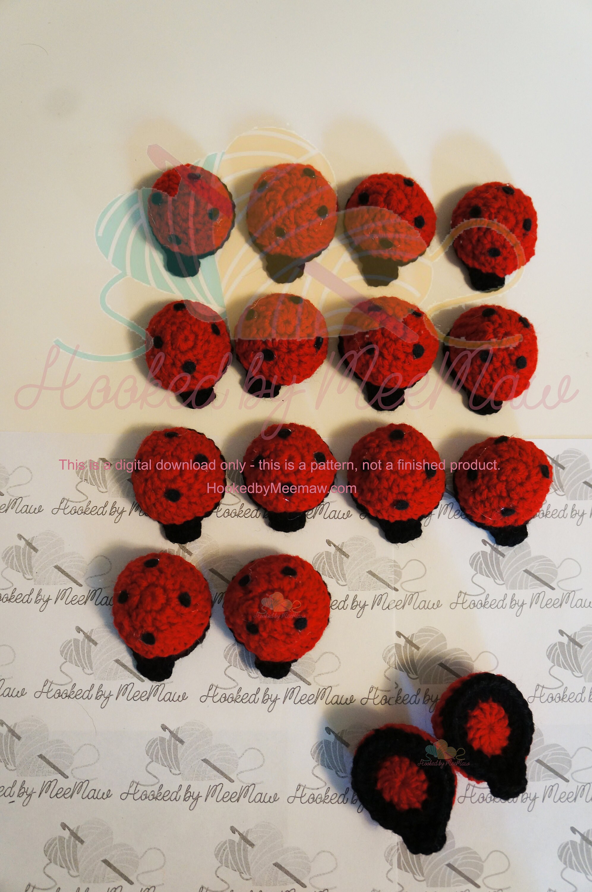 Ladybug Memory Game Crochet Pattern - DIGITAL DOWNLOAD ONLY - Original ...