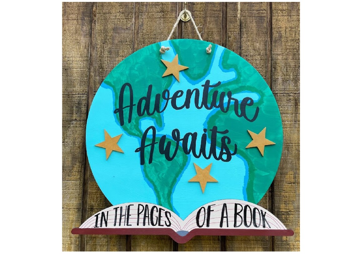 Adventure Awaits Welcome Sign for the Classroom, Library or School ...