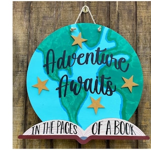 Adventure Awaits Welcome Sign for the Classroom, Library or School ...