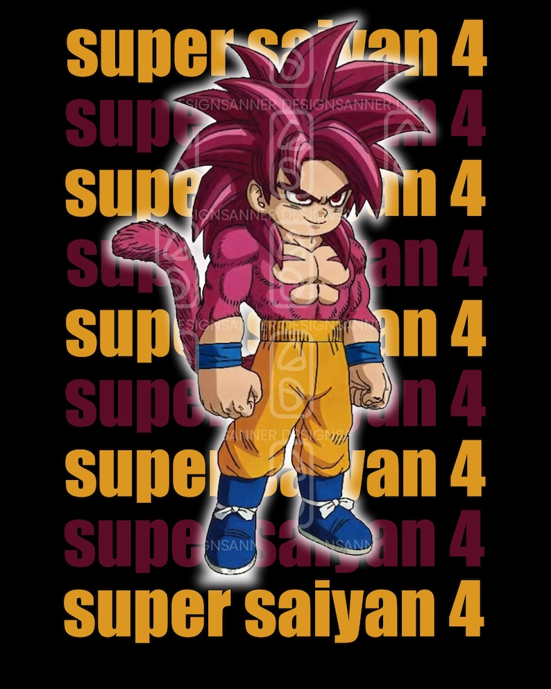 Super Saiyan 4 Design Png - Etsy