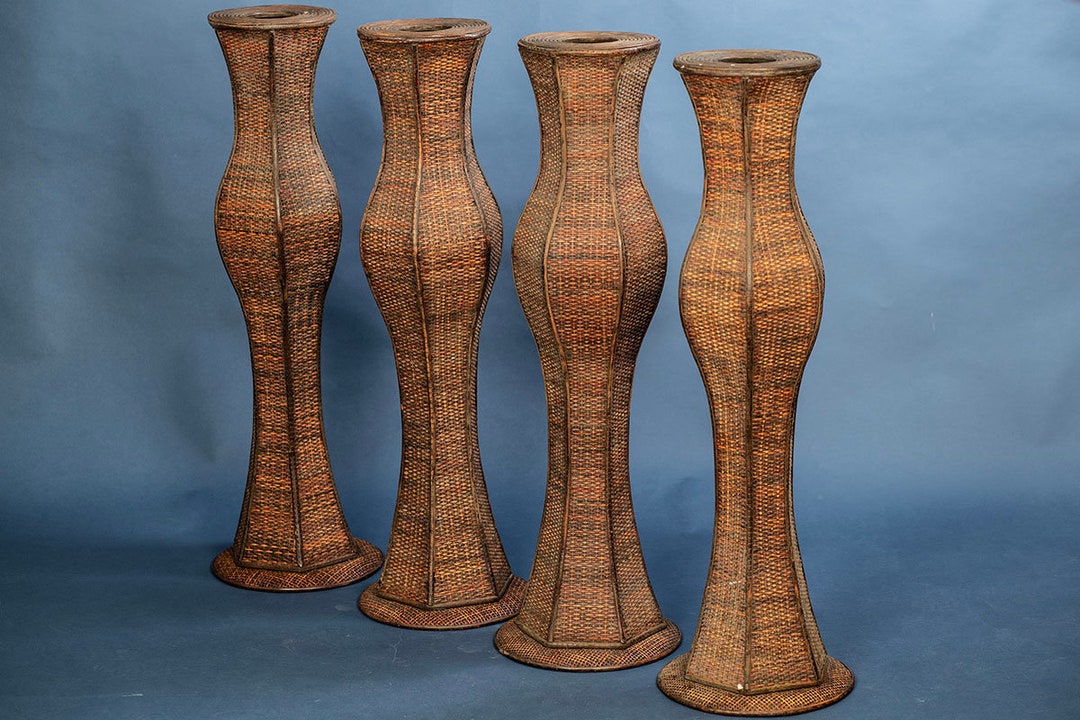 4 X Woven Plinth Stands - Etsy