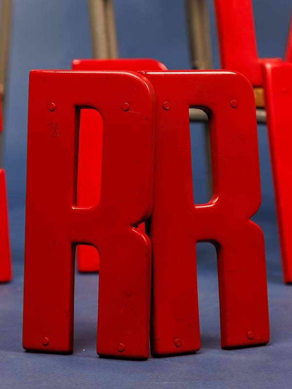 Red Plastic Letters - Etsy