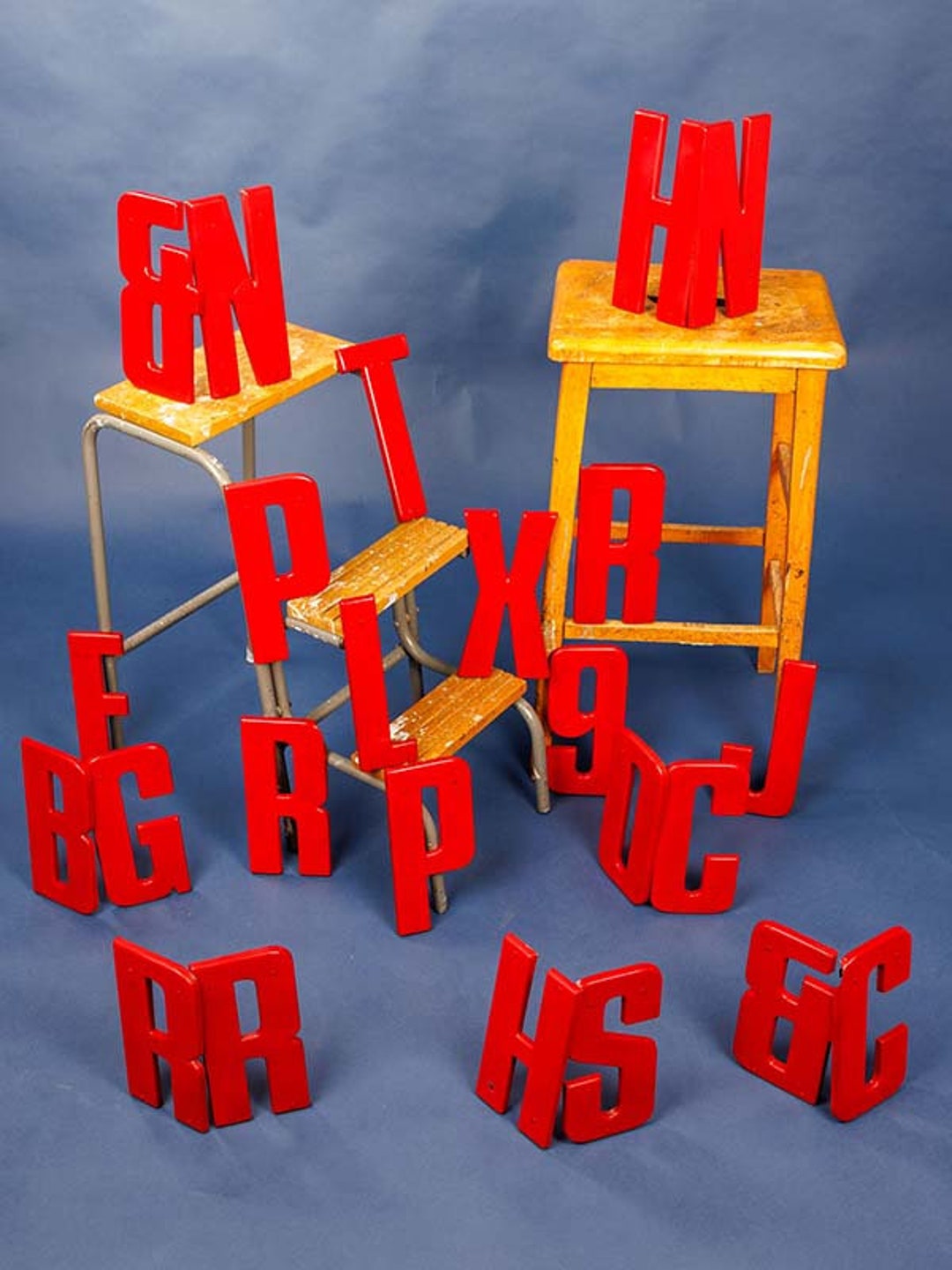 Red Plastic Letters - Etsy