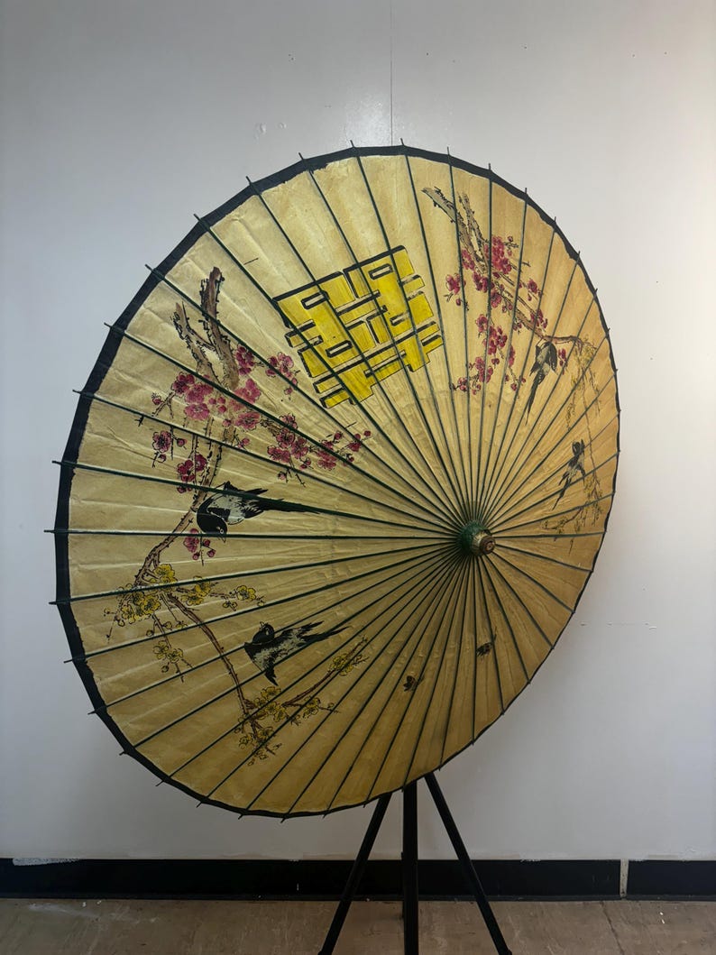 1950s Japanese Hand Painted Parasol Umbrella - Etsy