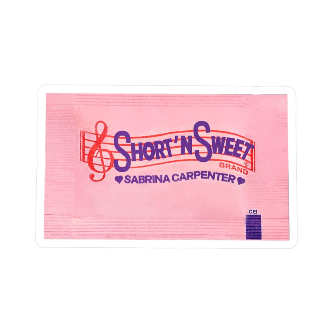 Sabrina Carpenter Short N Sweet Sugar Packet Sticker - Etsy UK