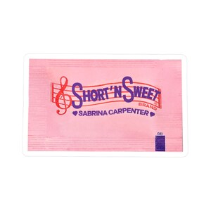 Sabrina Carpenter Short N Sweet Sugar Packet Sticker - Etsy UK