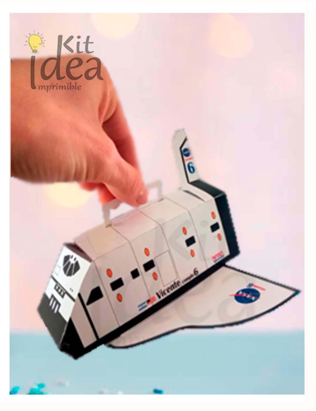 Printable NASA Space Shuttle Kit Personalized Printable Candy Box ...
