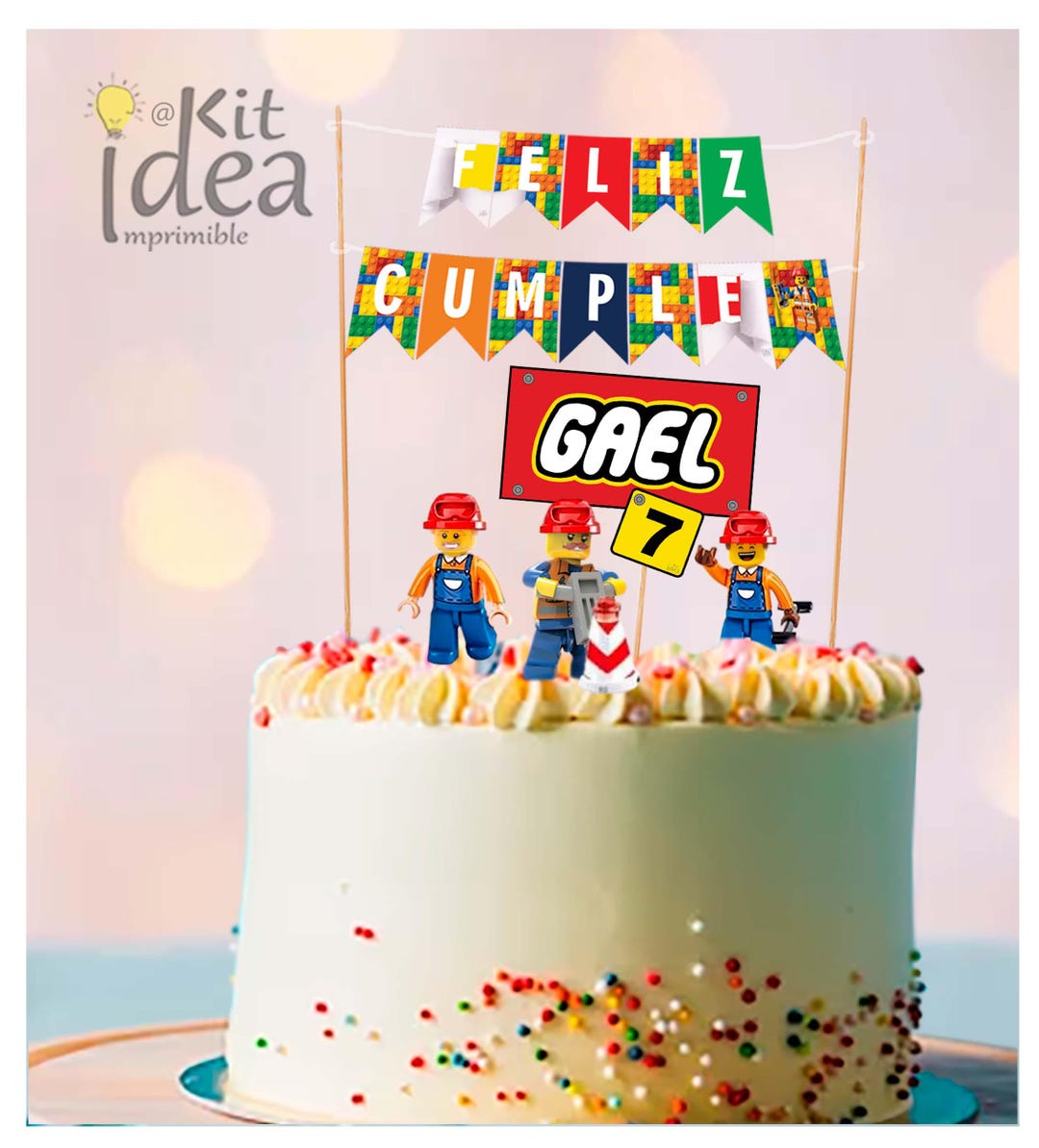 Printable Building Blocks Cake Topper Customized - Etsy UK