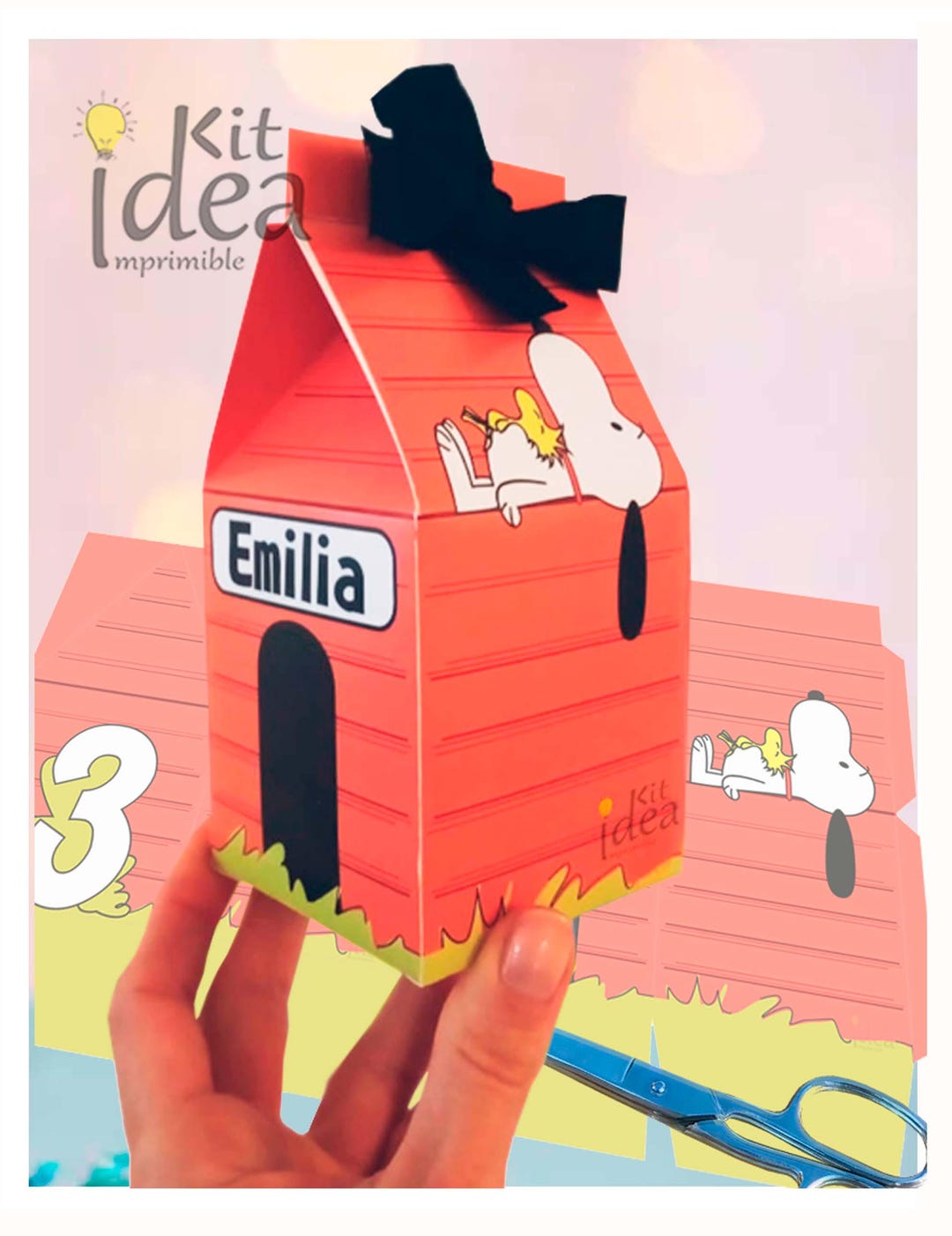 Printable Kit Snoopy Personalized Candy Box Souvenir Printable Candy ...