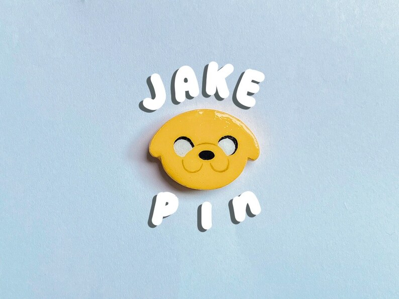 Finn and Jake Handmade Hand-painted Clay Pins | Adventure Time ...