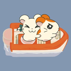 Hamtaro Ham-ham Heartbreak Digital Art Prints | Hamtaro & Bijou | Anime ...