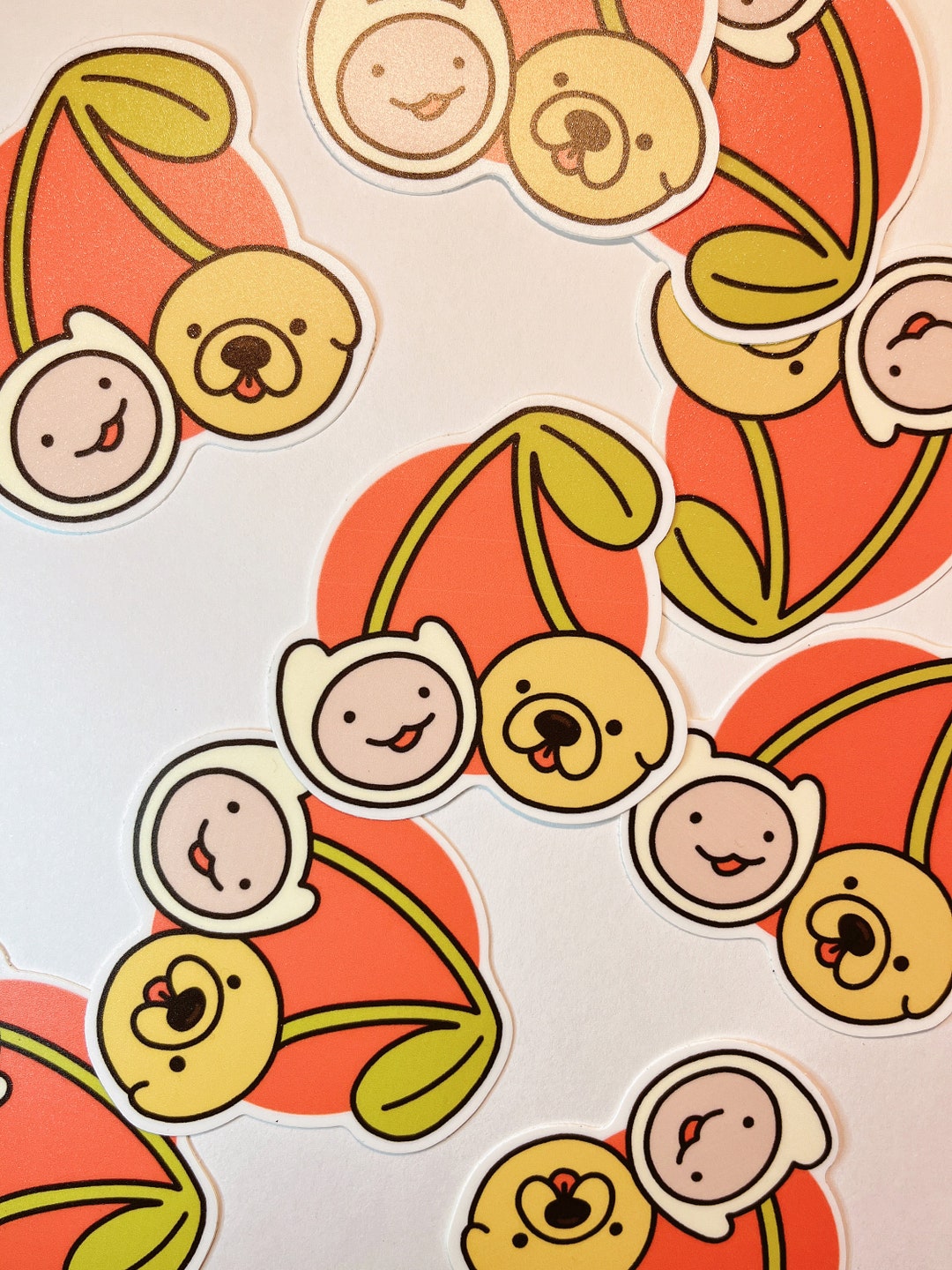 Cherry Finn and Jake Sticker | Adventure Time | Waterproof | Cute ...