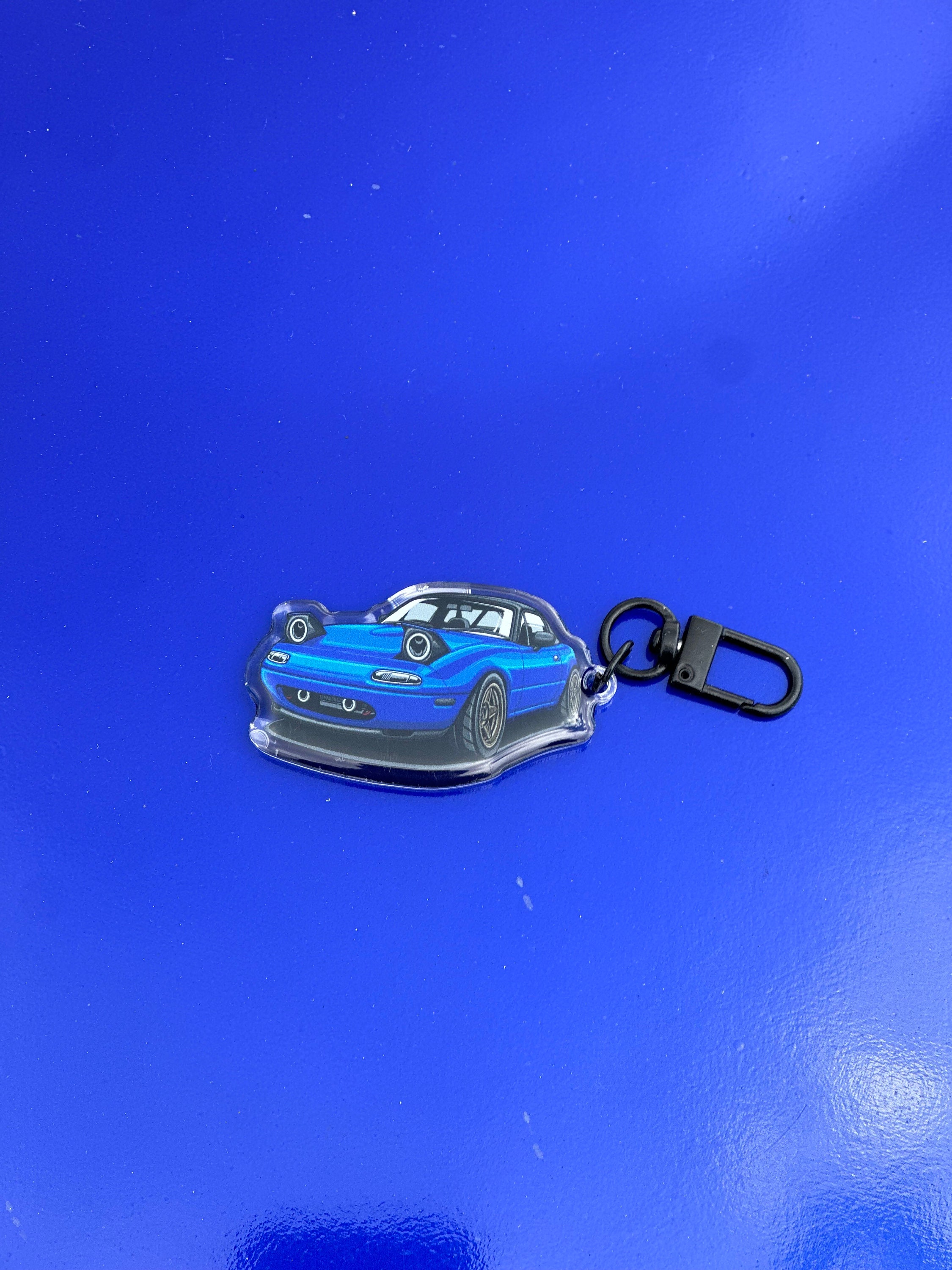 Miata Acrylic Keychain Epoxy Keychain Miata Keychain Blue Miata - Etsy