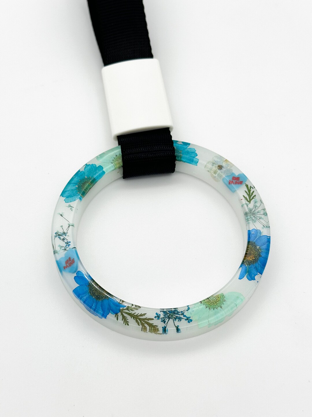 Blue Floral Circle Tsurikawa Handle Ready to Ship - Etsy