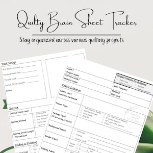 Digital Download Organizer for Quilting Projects - PDF Quilt Progress ...