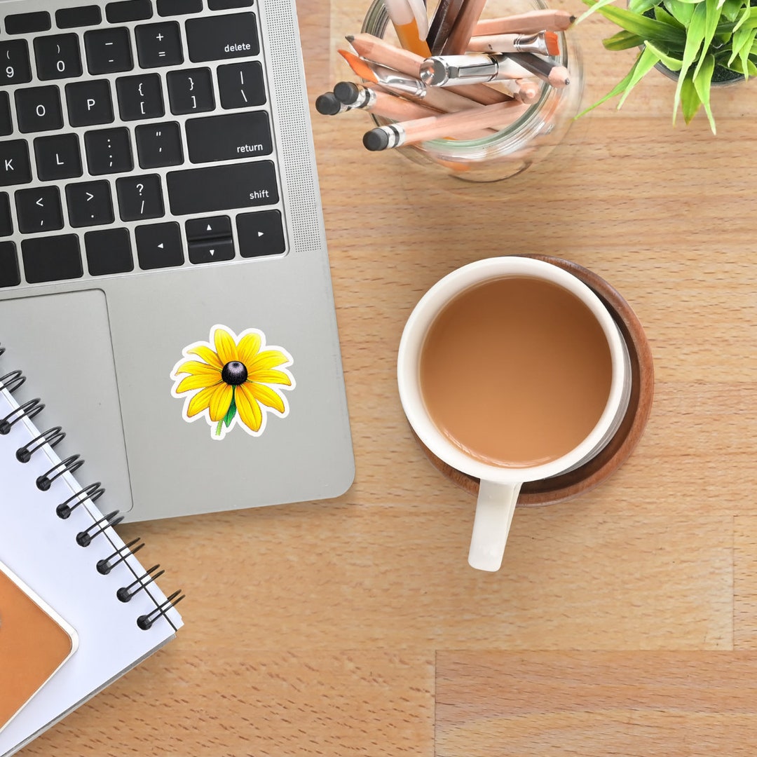 Black-eyed Susan Sticker, Flower Sticker, Garden Flower Sticker, - Etsy