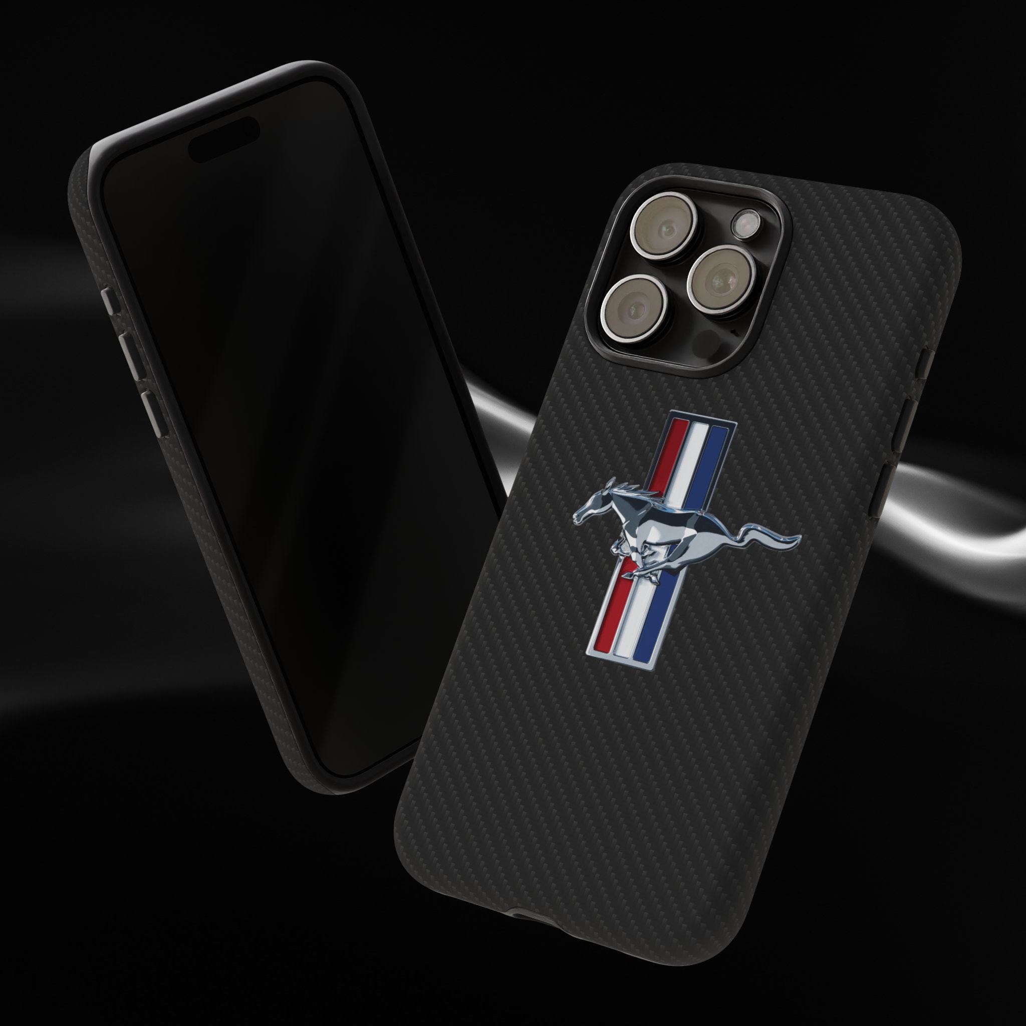 Ford Mustang Carbon Fiber Look Phone Case iPhone 15-14-13-12-11-xr-xs-x-8samsunggalaxy S23-22-21 ...