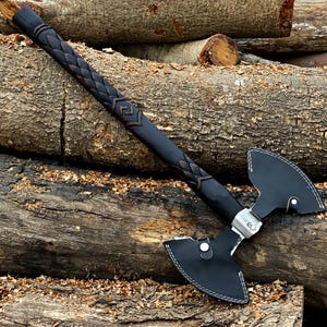 Hand-forged Viking Battle Axe – Custom Carbon Steel Axe With Engraved ...