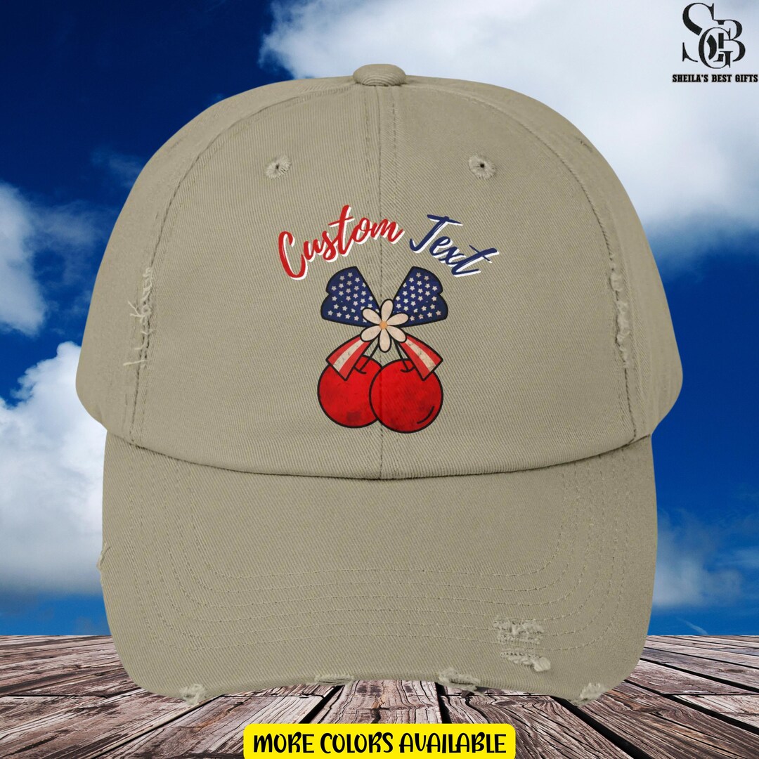 Custom Cherry Cap, American Cherry Hat for Summer, Woman Fashion Cap ...
