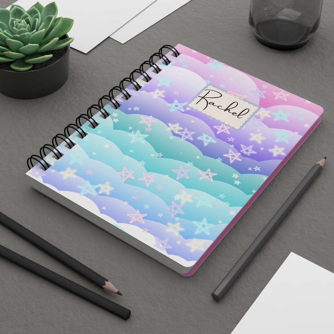 Custom Pastel Clouds Spiral Journal Gift for Kids Special Gift for ...