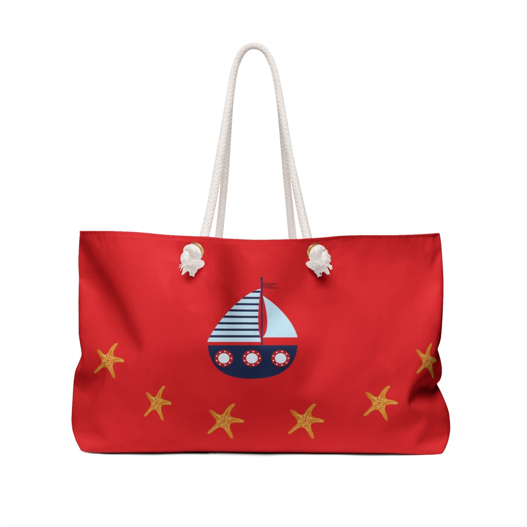 Red Boat Oversized Bag for Woman Weekend Bag for Friend Gift Travel Bag ...