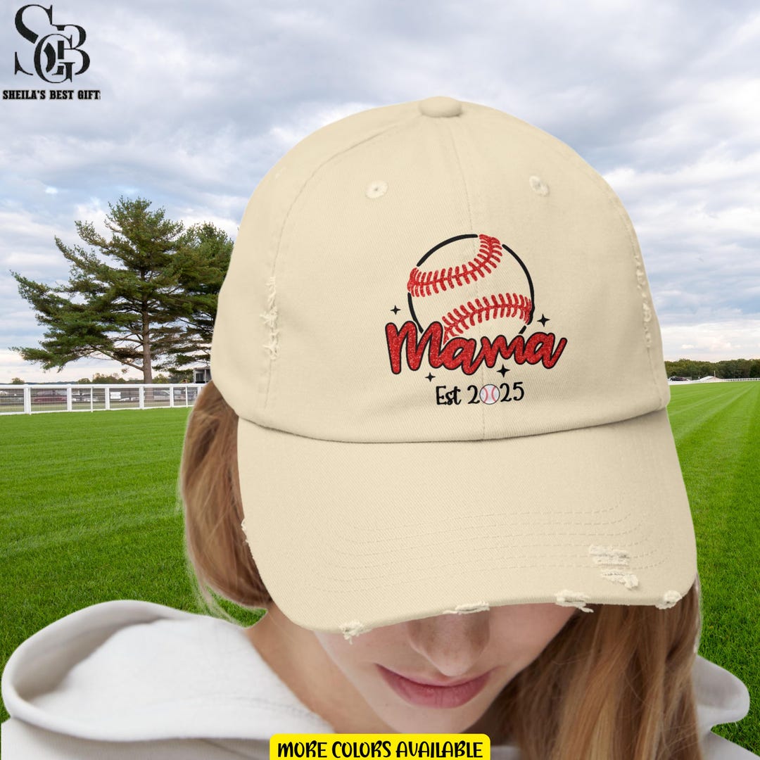 Custom Baseball Mama Cap, Baseball Moms Trendy Hat, Vintage Style ...
