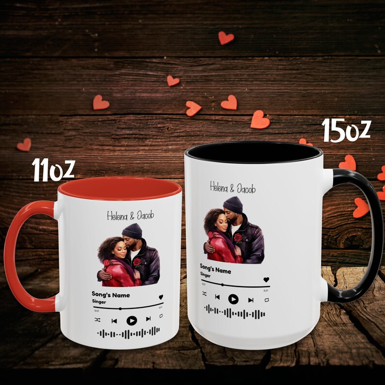 Personalized Photo Music Mug, Valentine's & Anniversary Photo Music Mug ...