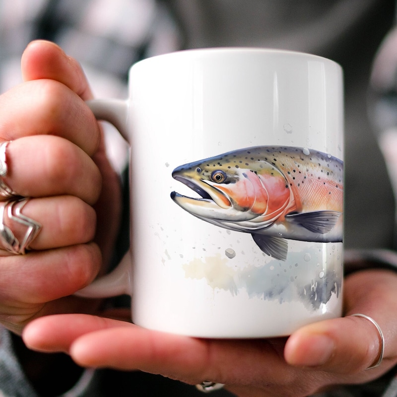 Salmon Pottery Mugs - Etsy