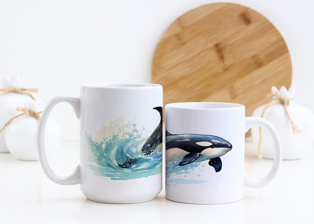 Orca Coffee Mug | Aquarium Mug | Marine Life | Sea Life | Beautiful ...