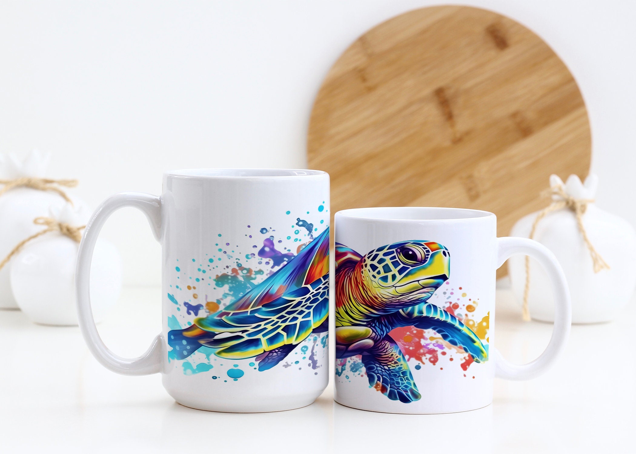 Sea Turtle Coffee Mug Aquarium Mug Marine Life Sea Life Beautiful ...