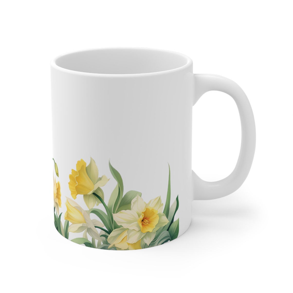 Charming Daffodils Mug, Enchanting Floral Cottagecore Mug, Botanical ...