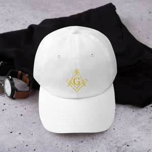 Masonic Square and Compasses (gold Font) Dad Hat, Father's Day ...