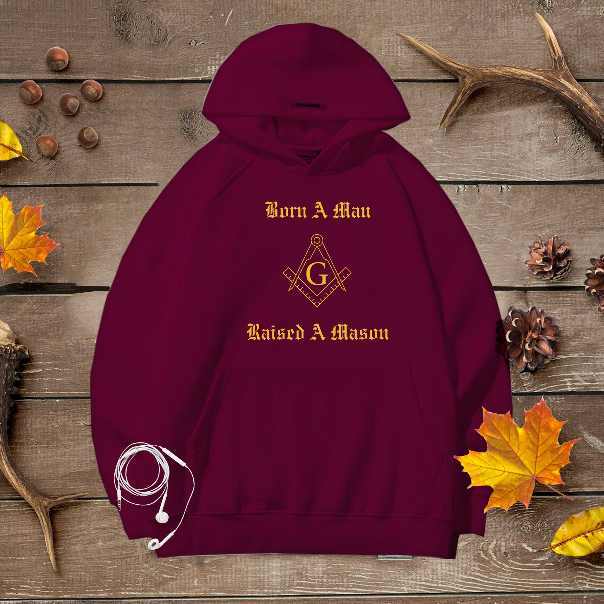 Raised A Mason Heavy Blend™ Hooded Sweatshirt (gold Font), Christmas ...