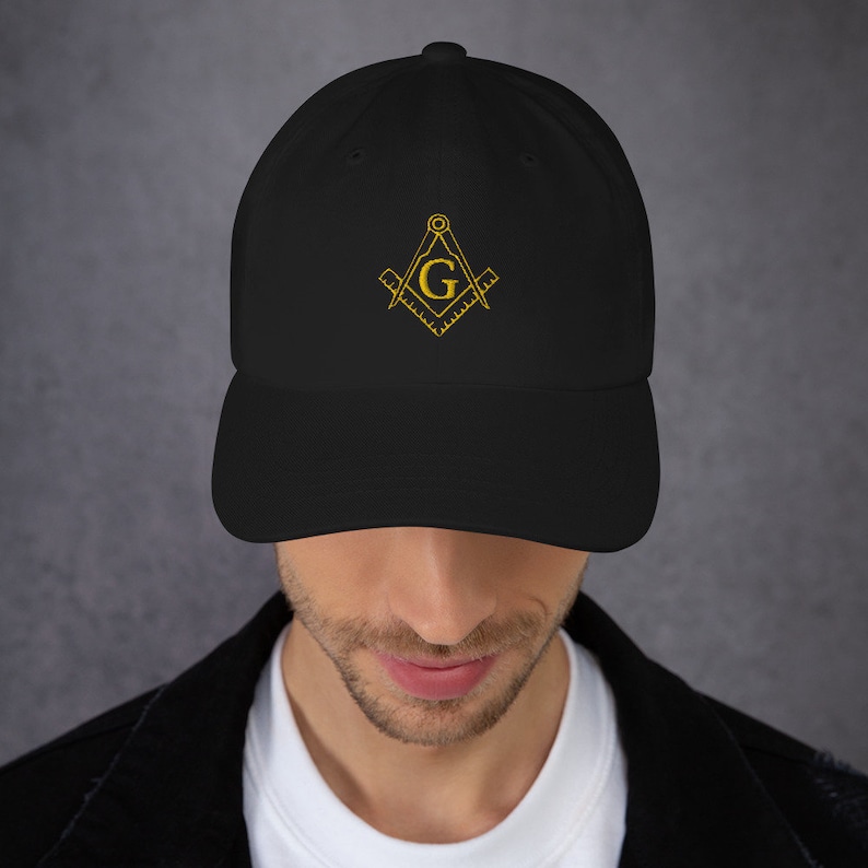 Masonic Square and Compasses (gold Font) Dad Hat, Father's Day ...