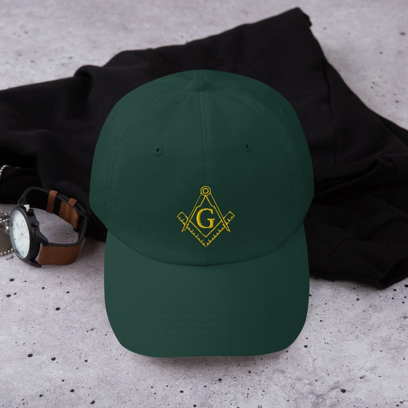 Masonic Square and Compasses gold Font Dad Hat, Father's Day, Christmas ...