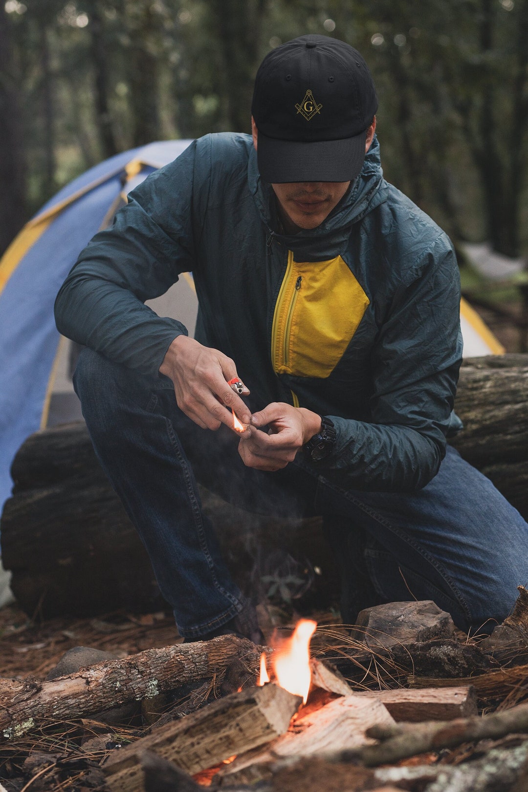 Masonic Square and Compasses (gold Font) Dad Hat, Father's Day ...