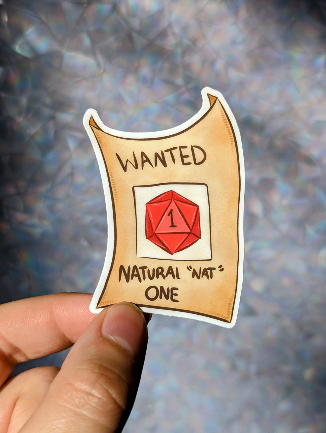 Nat One Sticker Waterproof Vinyl Sticker D&D Sticker D20 Sticker TTRPG ...