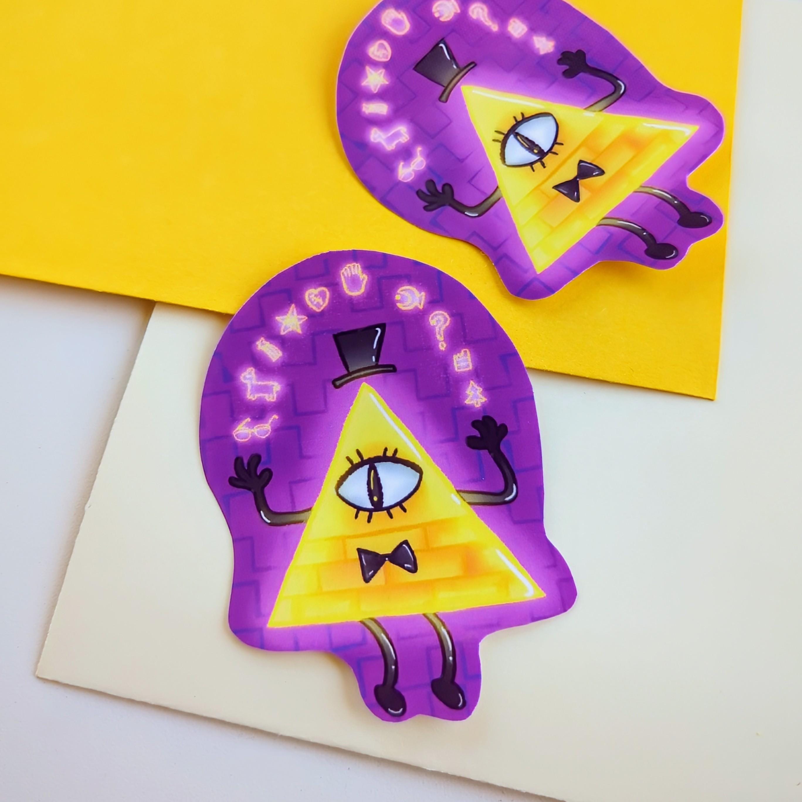 Bill Cipher Sticker Gravity Falls Sticker Vinyl Sticker Cartoon Sticker ...