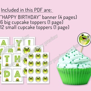HAPPY BIRTHDAY Frog Banner Digital Printable - Etsy