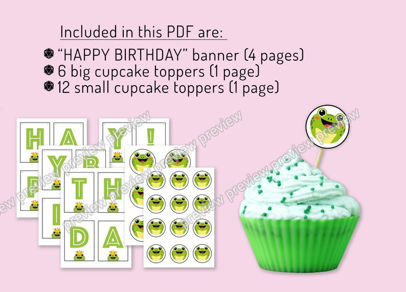 HAPPY BIRTHDAY Frog Banner Digital Printable - Etsy