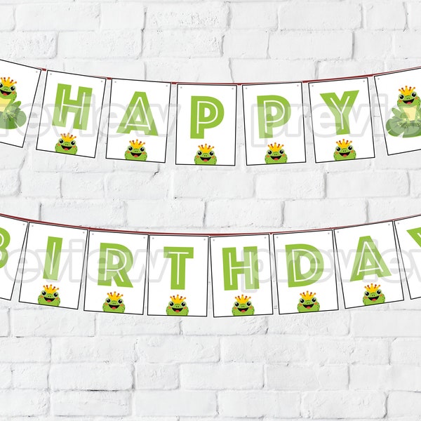 Frog Birthday Banner - Etsy