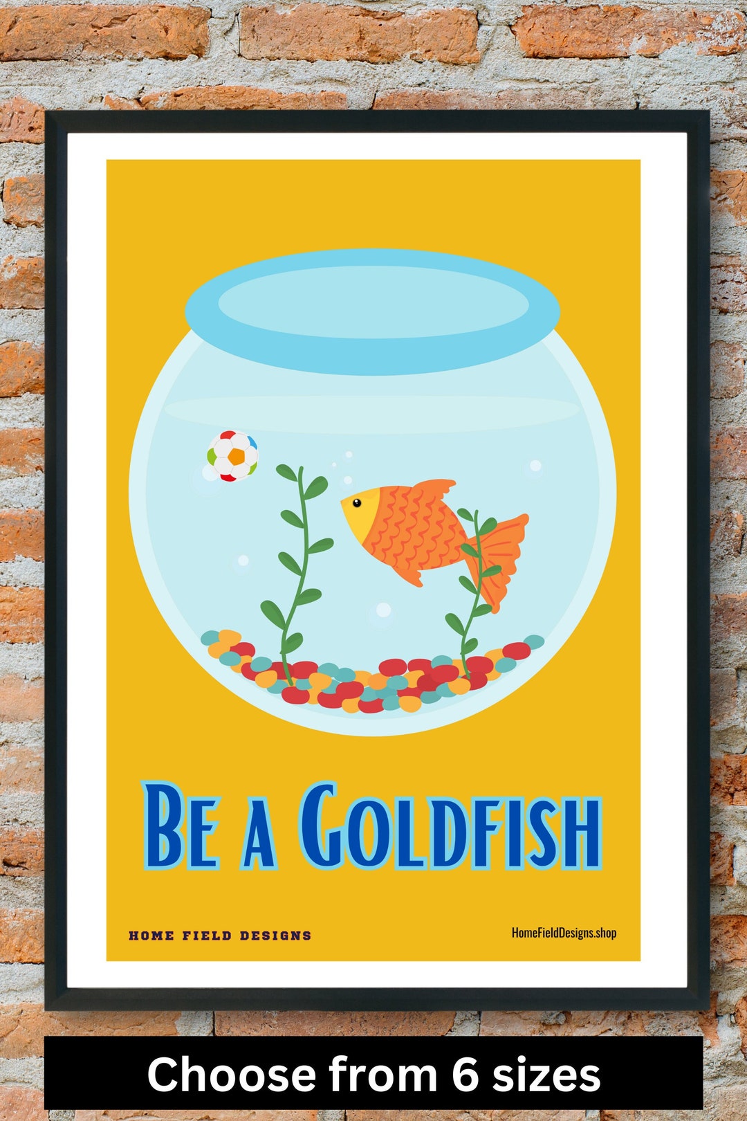 Be a Goldfish Soccer Poster | Inspirational Wall Art | 6 Sizes ...