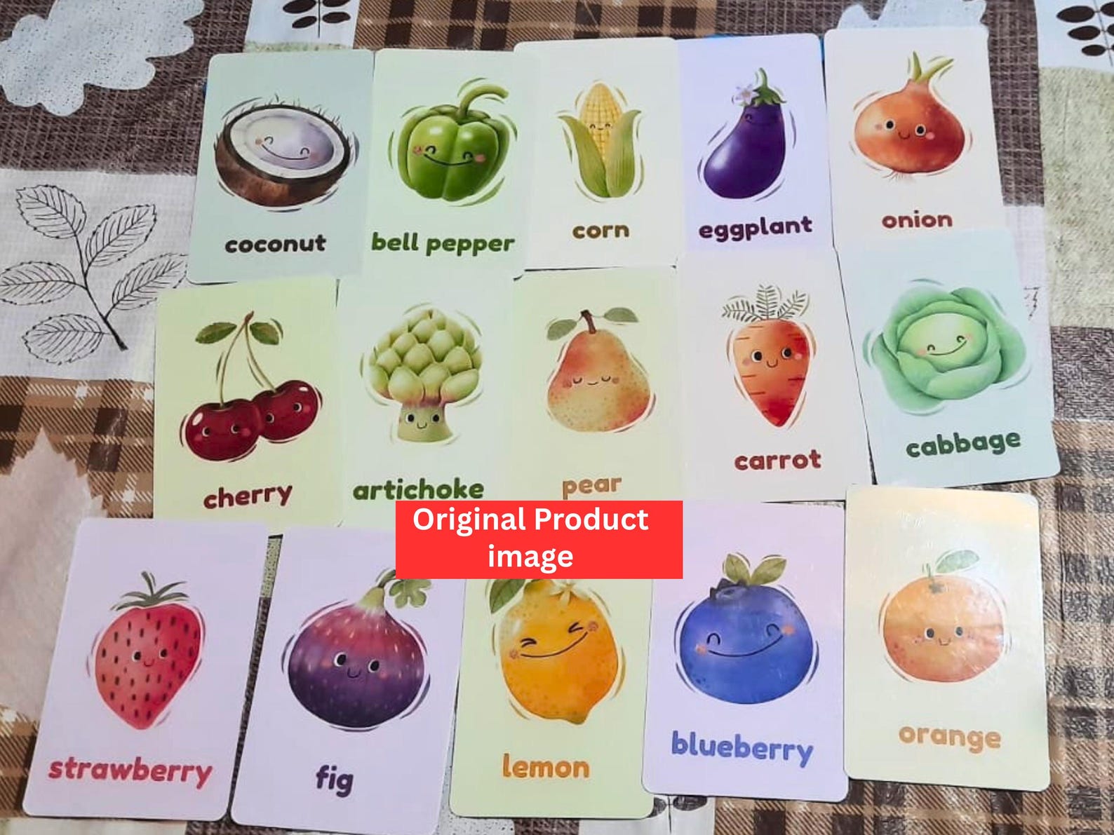 Printable Fruits & Vegetables Flashcards for Kids – Educational Cards ...