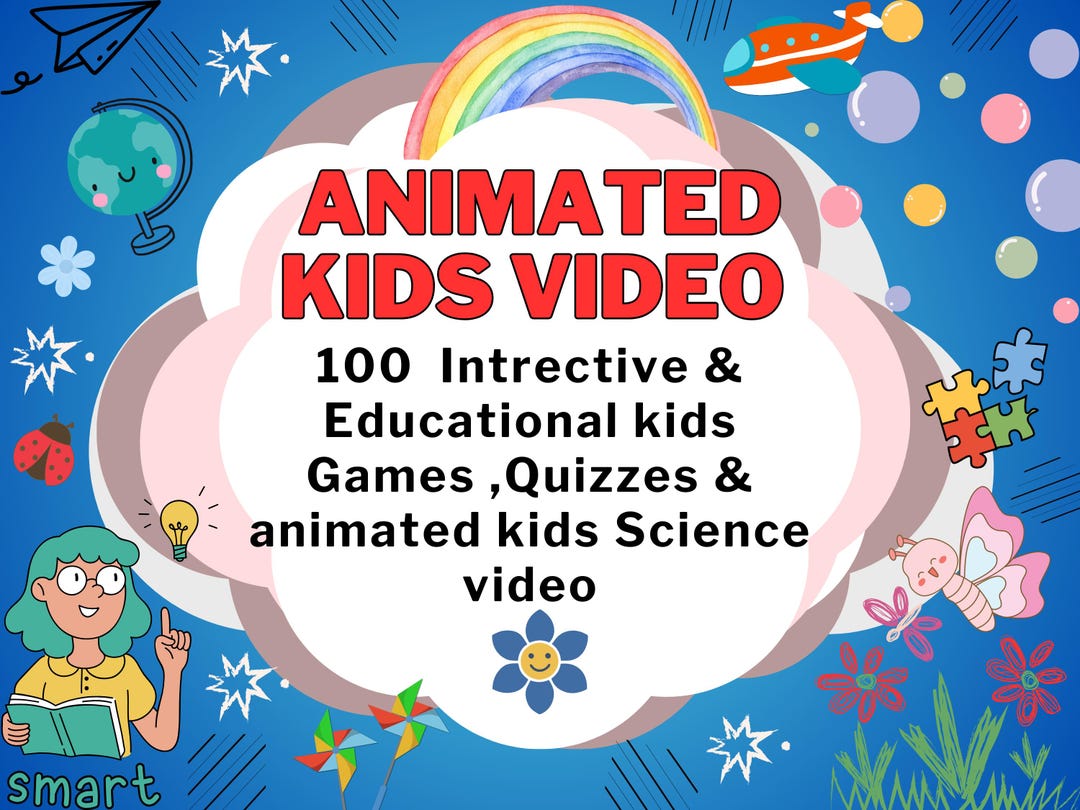 Interactive Kids Quiz Games Bundle - 100 Animated and Voiceover Quizzes ...