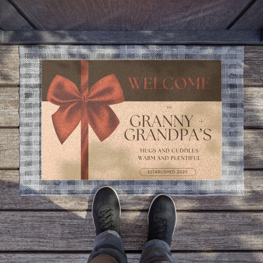 Personalized Doormat for Grandparents, Custom Coir Mat, Welcome to ...