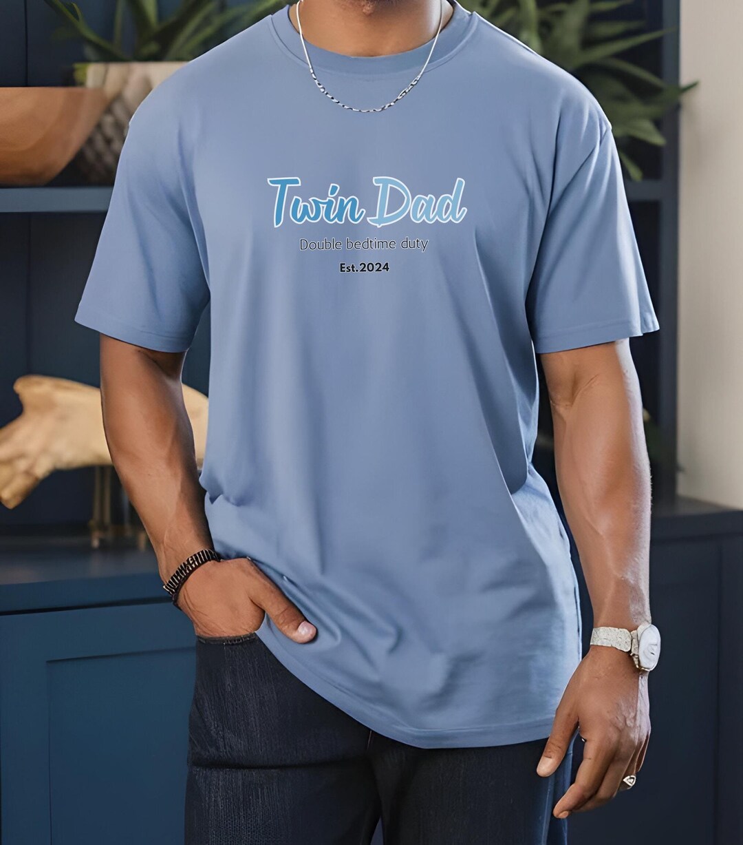 Dad of Twins | Double Bedtime Duty | Cute Cozy Comfort Colors Hoodies ...