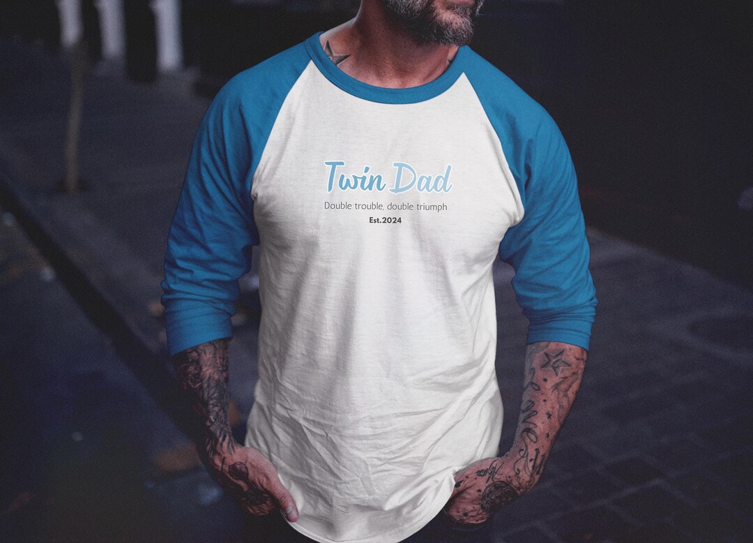 Dad of Twins Double Trouble Double Triumph Cozy Comfort Colors Hoodies ...