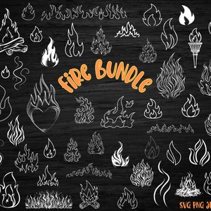 Fire SVG Bundle, Fire Clipart, Fire Png Files, Fire Flames Svg, Flames ...